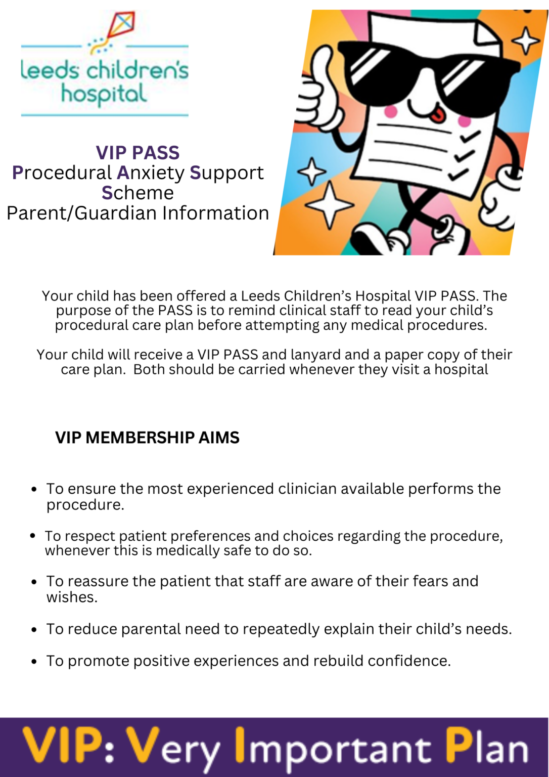 Leeds Children's Hospital VIP PASS - Leeds Teaching Hospitals NHS Trust