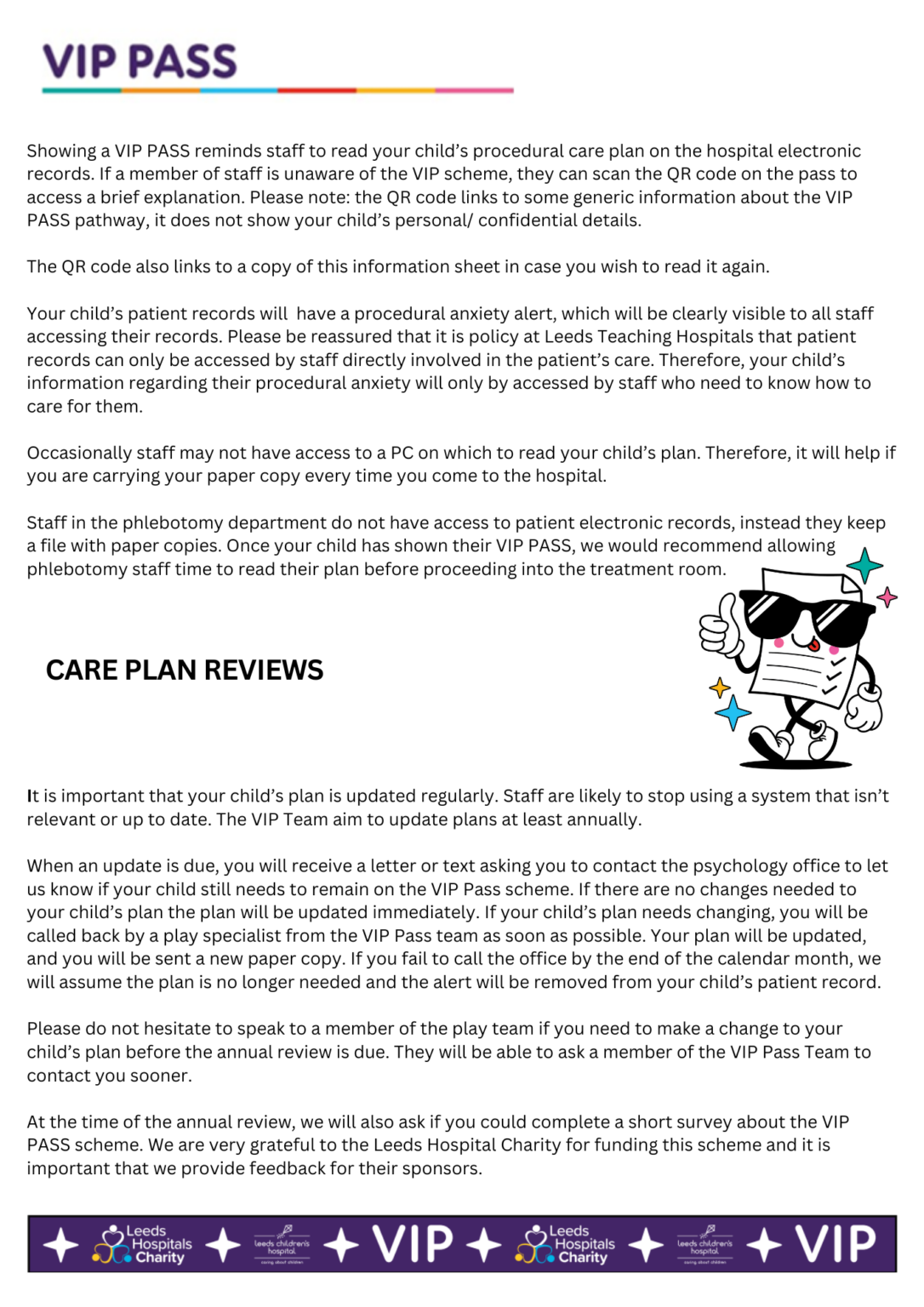 Leeds Children's Hospital VIP PASS - Leeds Teaching Hospitals NHS Trust