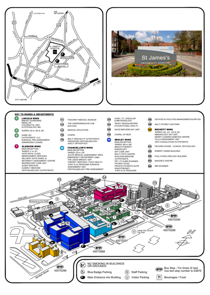 St James - Location Map - Leeds Teaching Hospitals NHS Trust